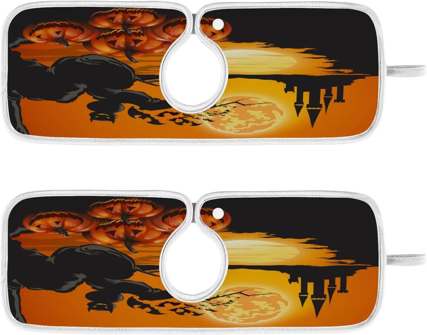 Coolnut Halloween Pumpkin Bat Sink Splash Guard for Faucet 2 Packs ...