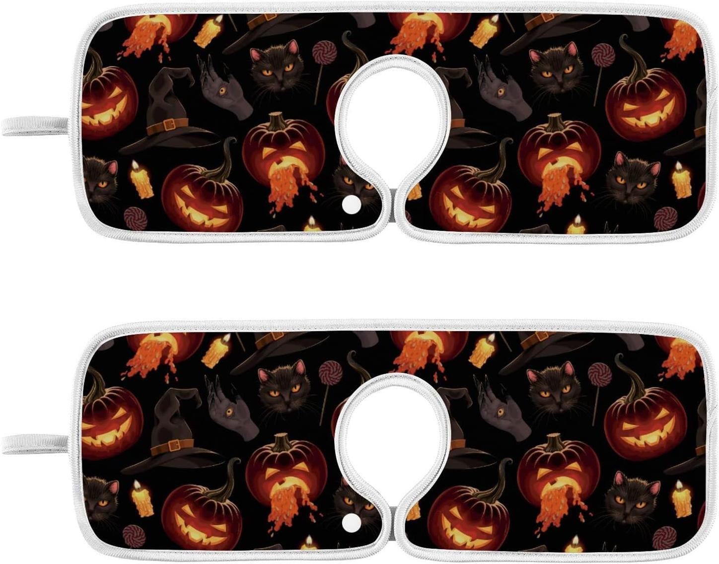 Coolnut Halloween Pumpkins Bat Sink Splash Guard for Faucet 2 Packs ...