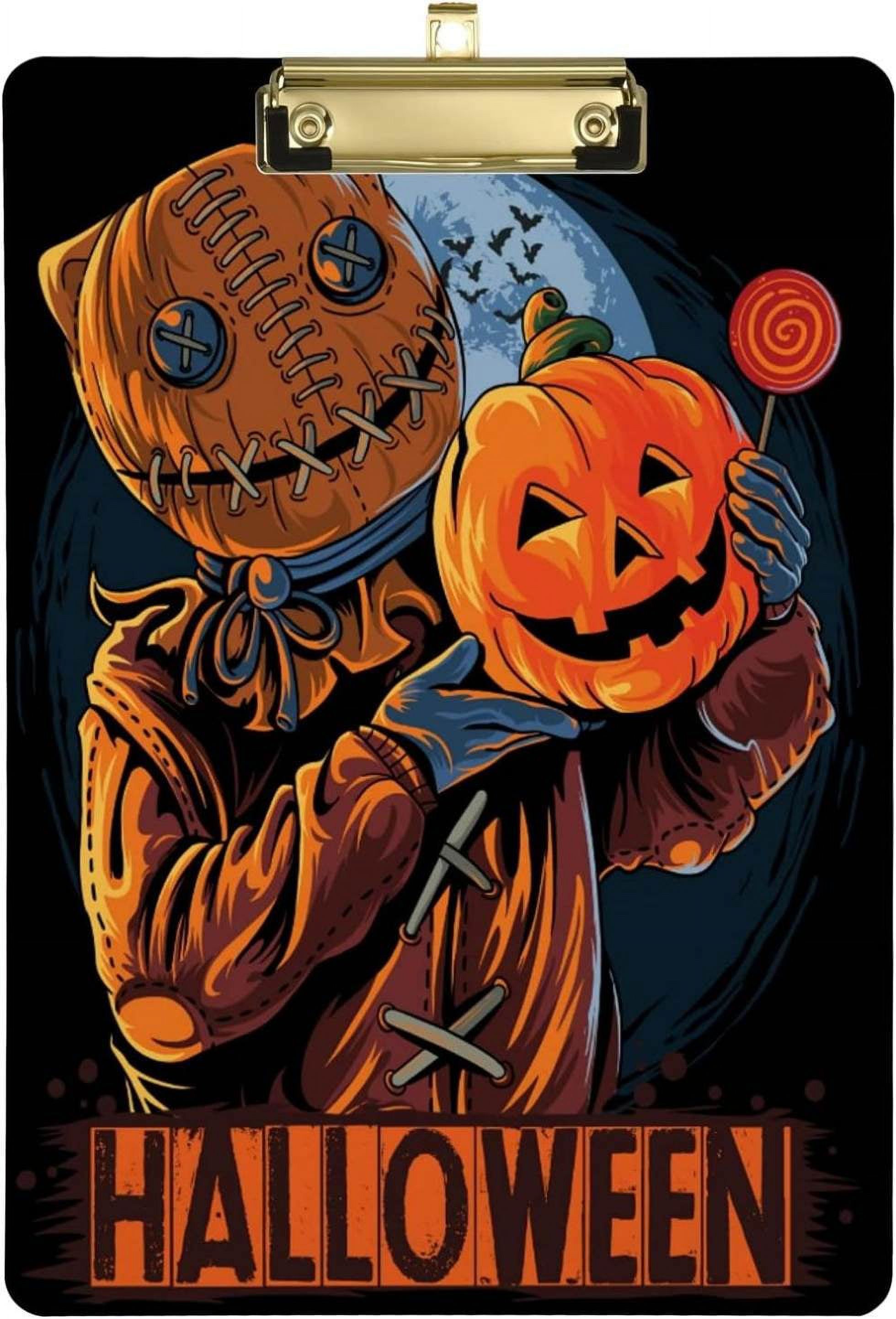 Coolnut Halloween Sack Masked Man Carrying Pumpkin 12.5"x9" Clipboard ...