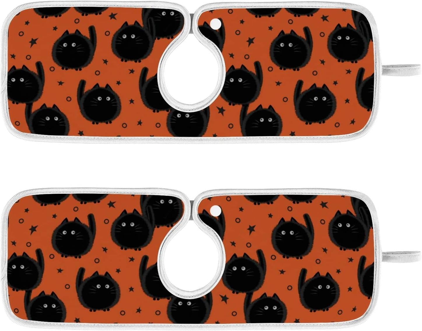 Coolnut Halloween Spooky Cats Kitten Sink Splash Guard for Faucet 2 ...