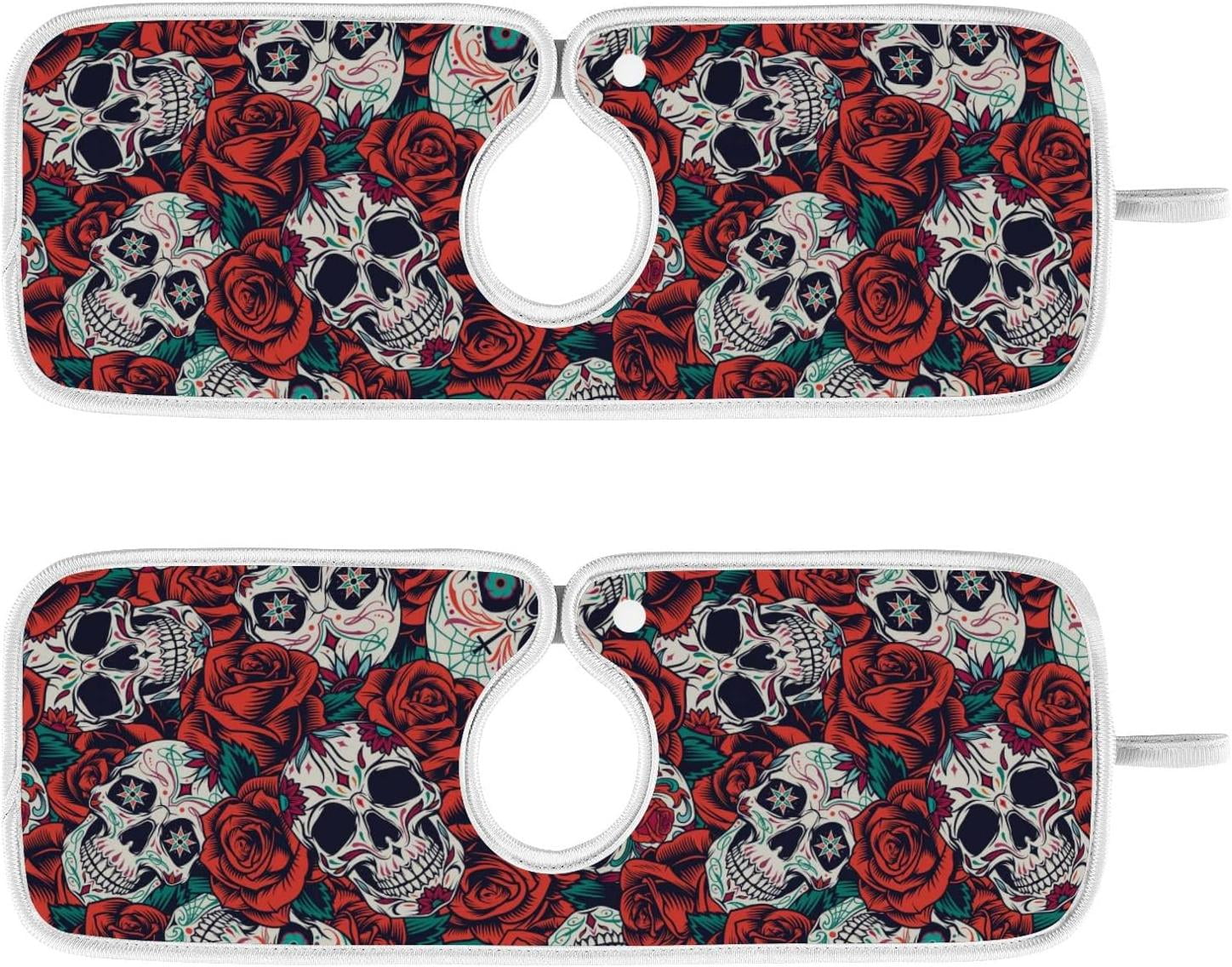 Coolnut Halloween Sugar Skulls Sink Splash Guard for Faucet 2 Packs ...