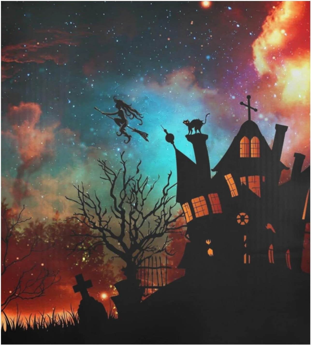 Coolnut Halloween Witch Castle Dishwasher Magnet Cover,Reusable Fridge ...