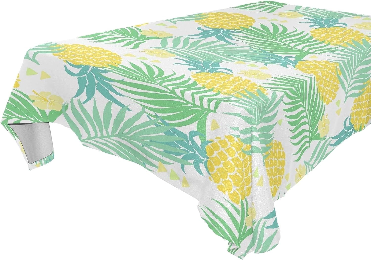 Coolnut Hand Drawn Pineapple Rectangle Tablecloth 60" x 90", Waterproof ...