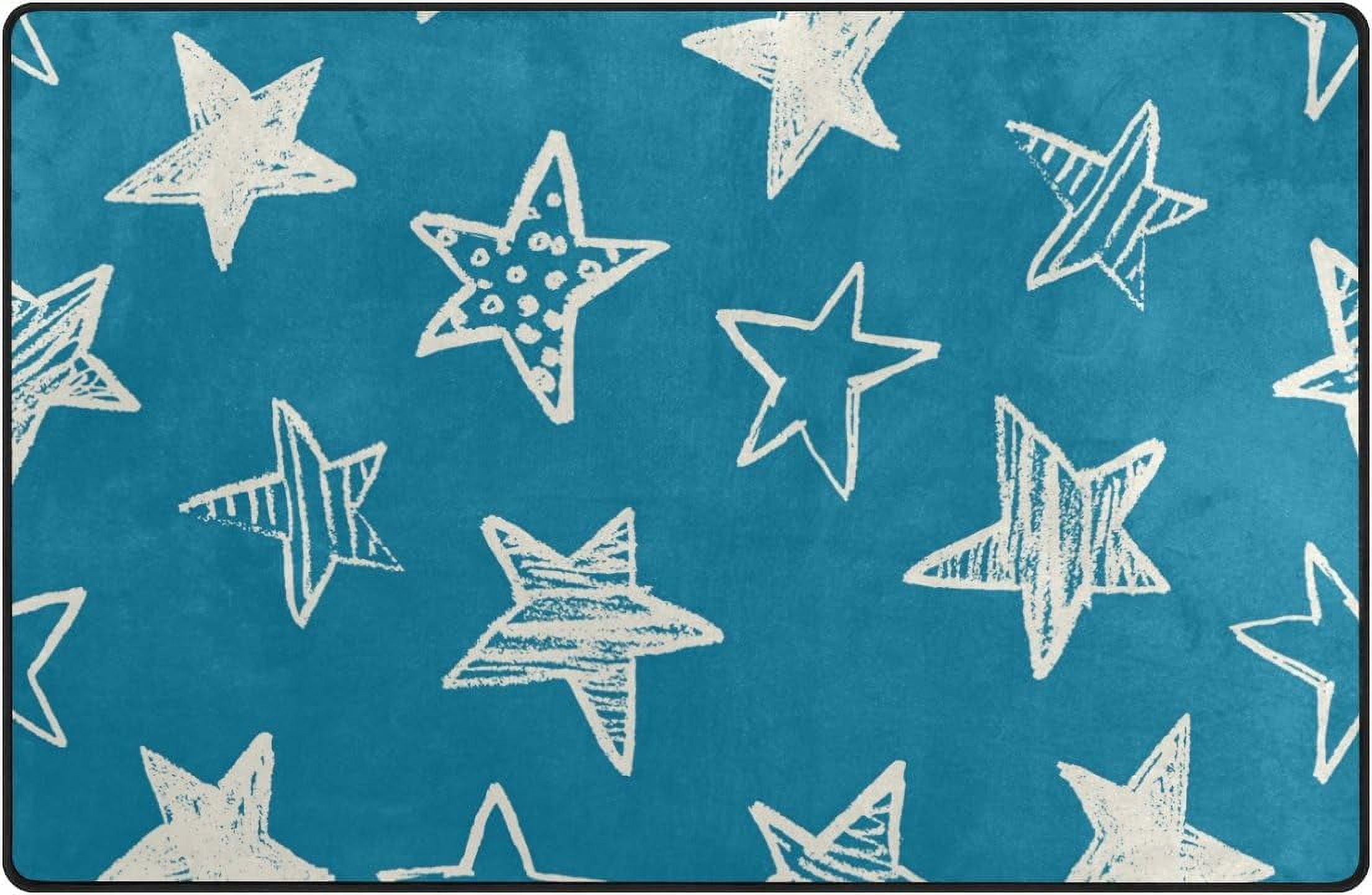 Coolnut Hand Drawn Stars Area Rug Pad 60 x 39 inch (5'x 3'3"), 100% ...
