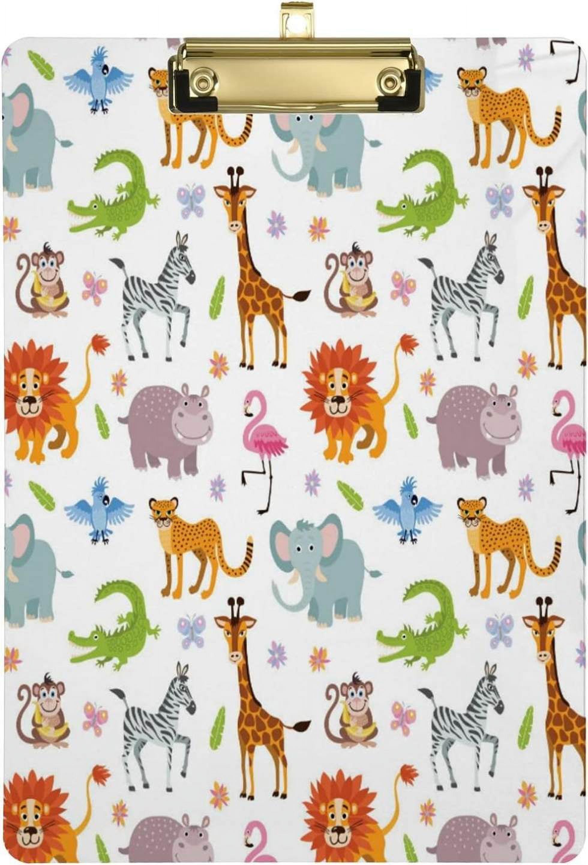Coolnut Happy Animal Family 12.5"x9" Clipboard, Acrylic Fashion Letter ...
