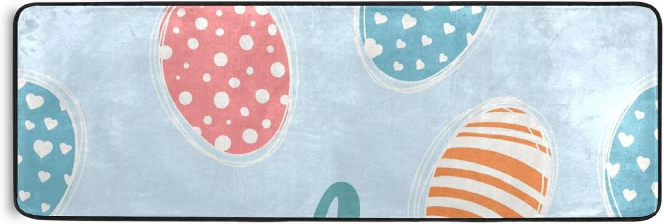 Coolnut Happy Easter Pattern Area Rug - 2' x 6' Washable Runner Rugs ...