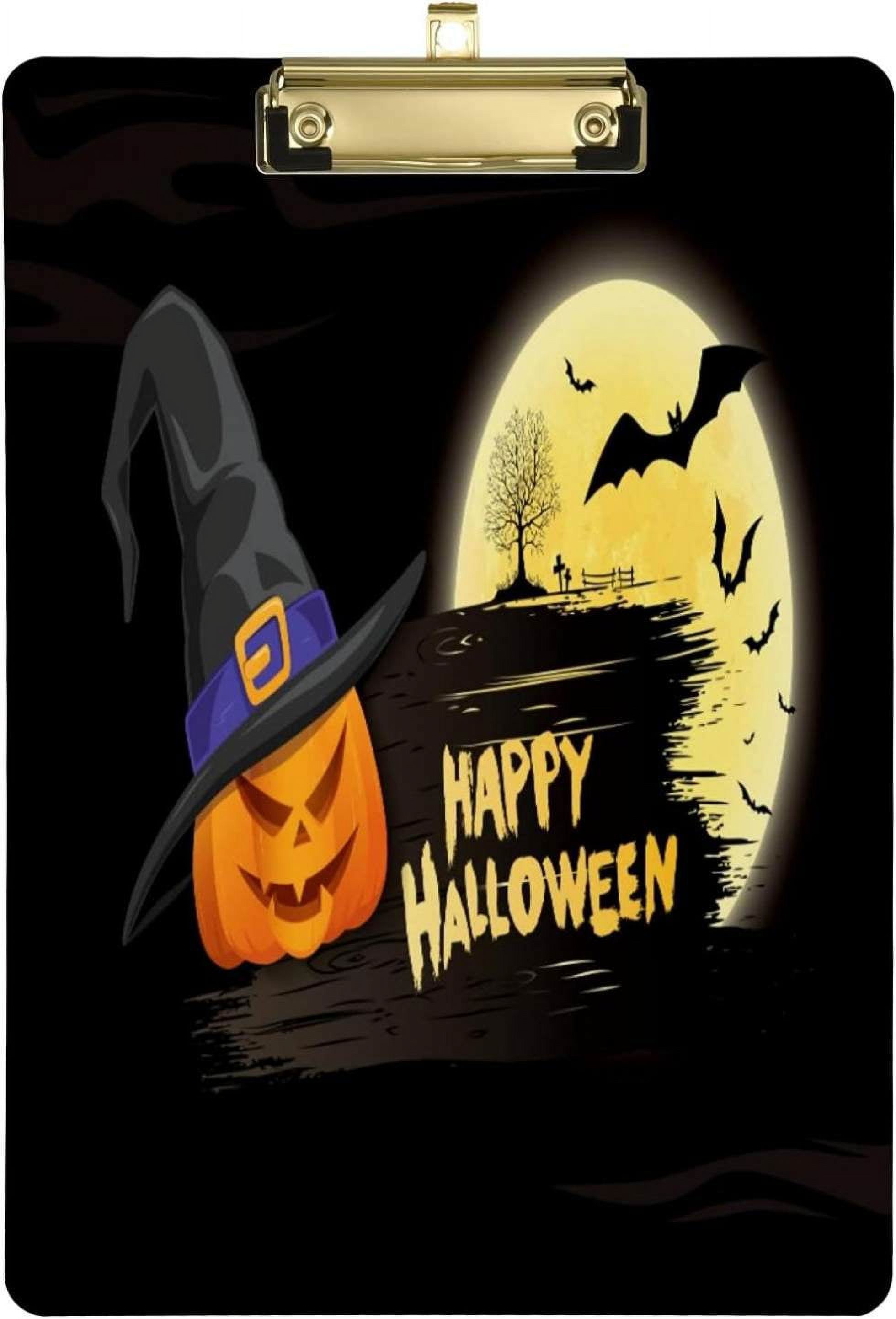 Coolnut Happy Halloween 12.5"x9" Clipboard, Acrylic Fashion Letter A4 ...