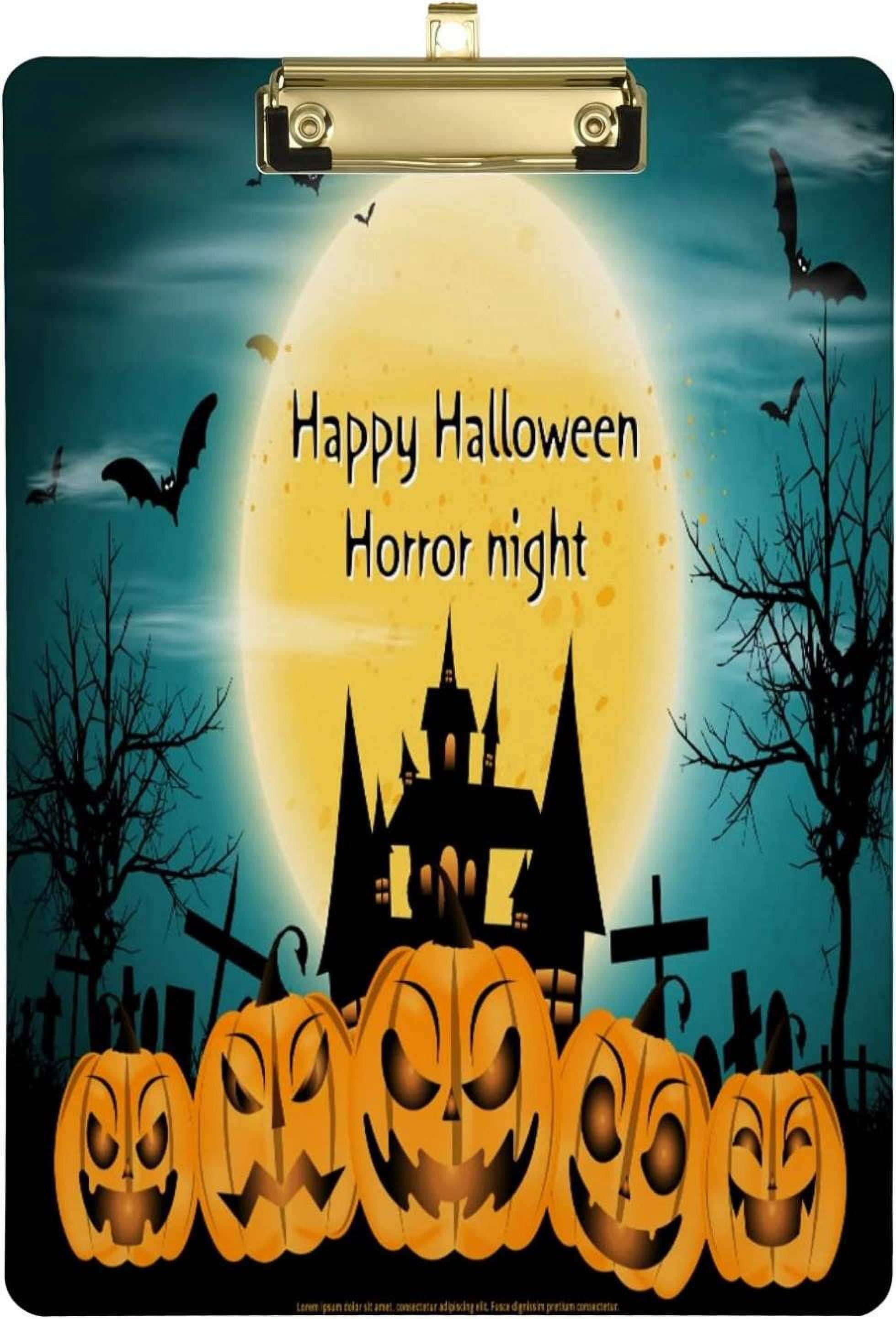 Coolnut Happy Halloween Horror Night 12.5"x9" Clipboard, Acrylic ...