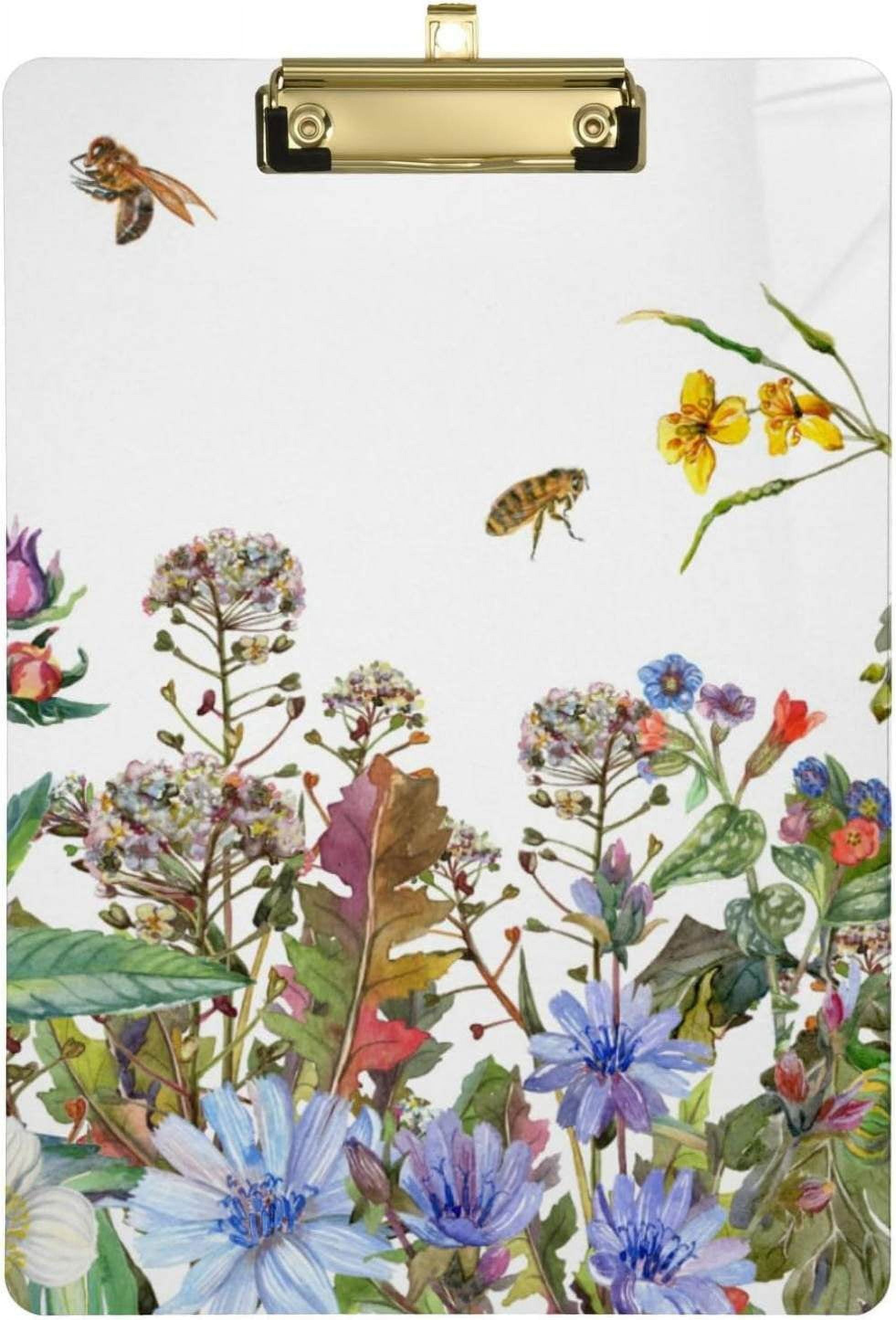 Coolnut Herb Wild Flower Clipboard, Acrylic Standard A4 Letter Size ...