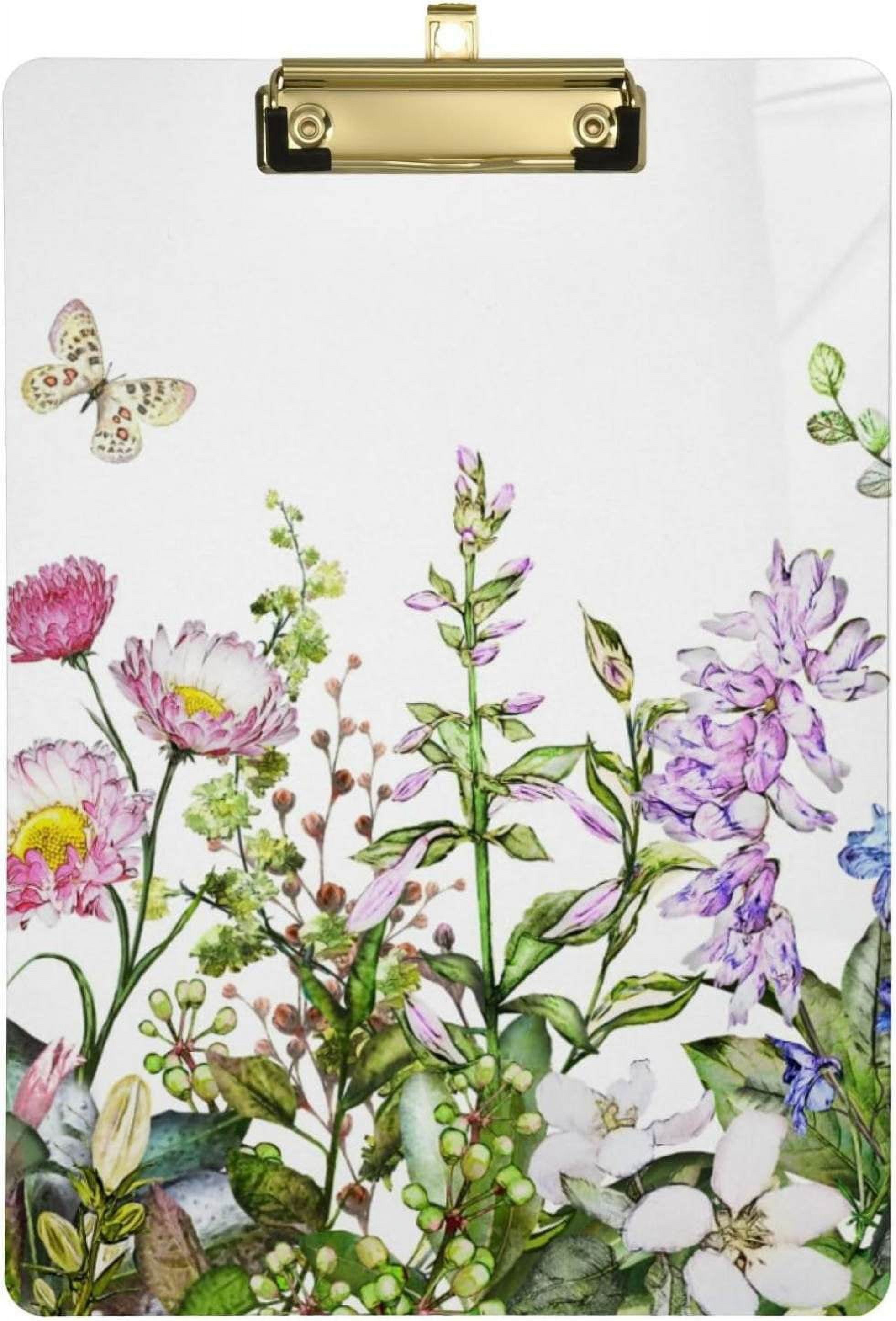 Coolnut Herb Wild Flower Clipboard, Acrylic Standard A4 Letter Size ...