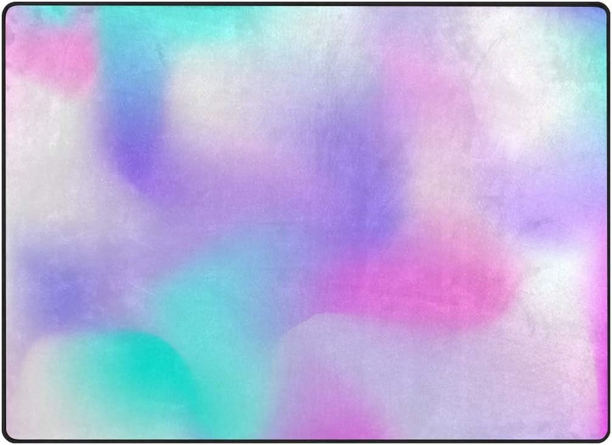 Coolnut Holographic Background Area Rug Carpet, Light Weight Polyester ...