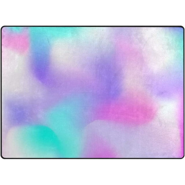 Coolnut Holographic Background Area Rug Carpet, Light Weight Polyester ...