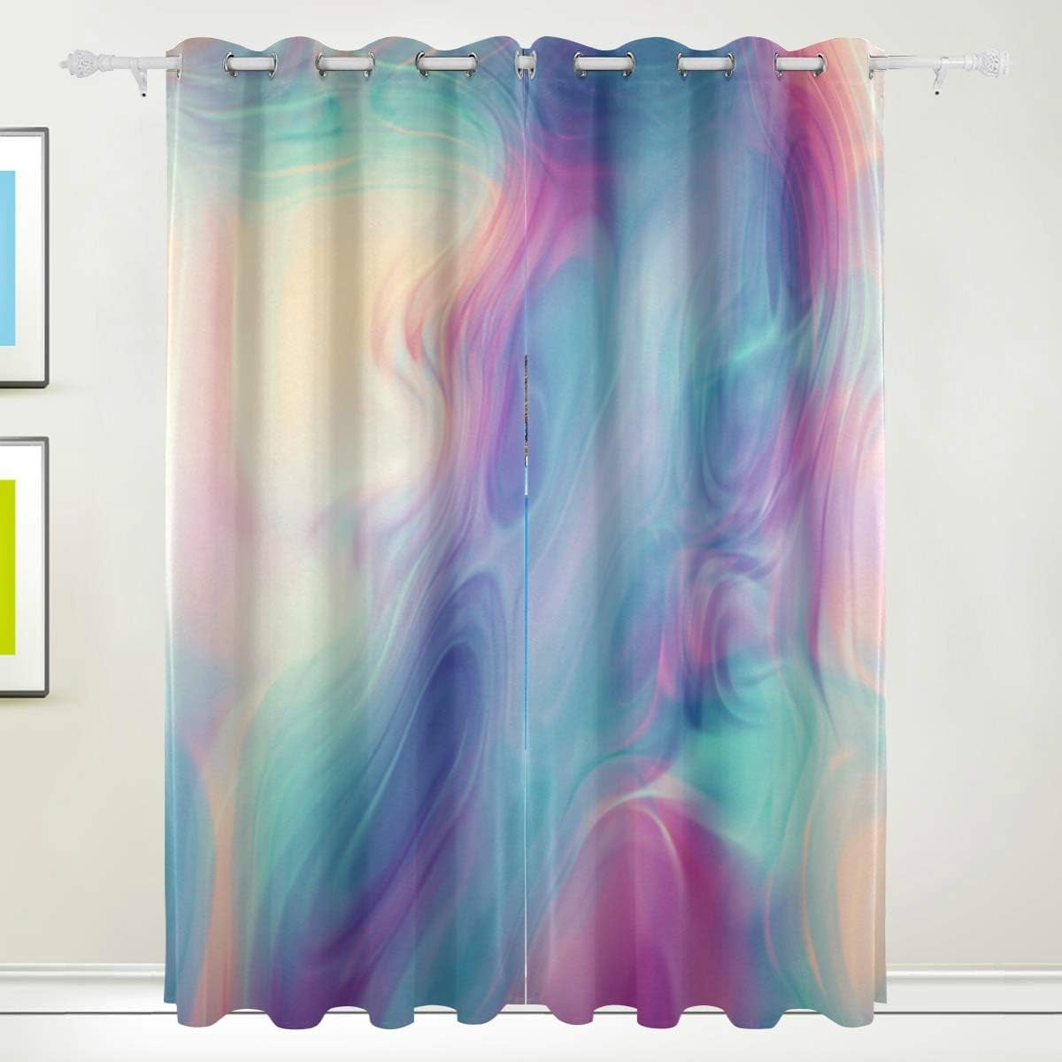 Coolnut Holographic in Pastel Light Color Thermal Insulated Blackout ...