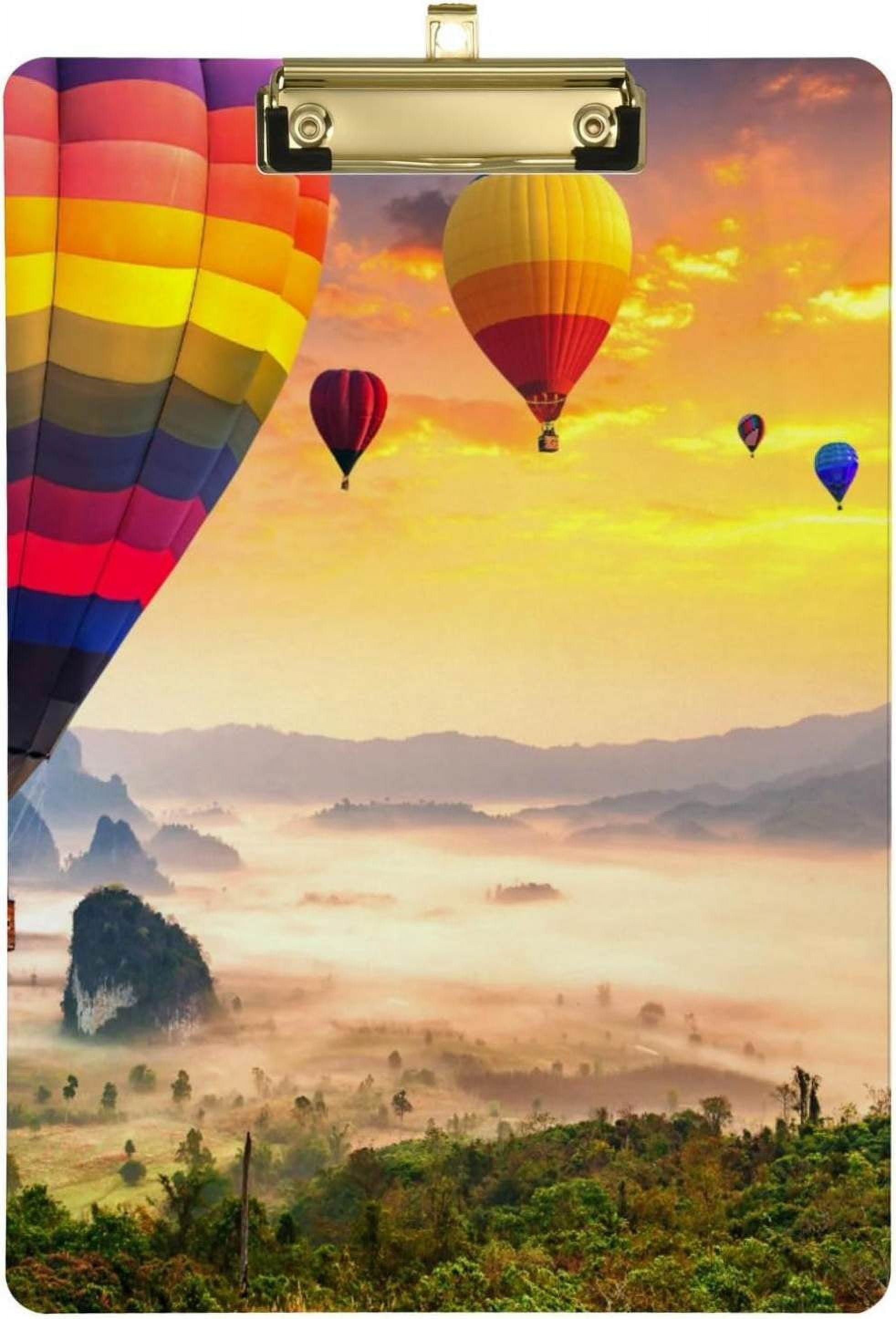 Coolnut Hot Air Balloons Clipboard, Acrylic Standard A4 Letter Size ...