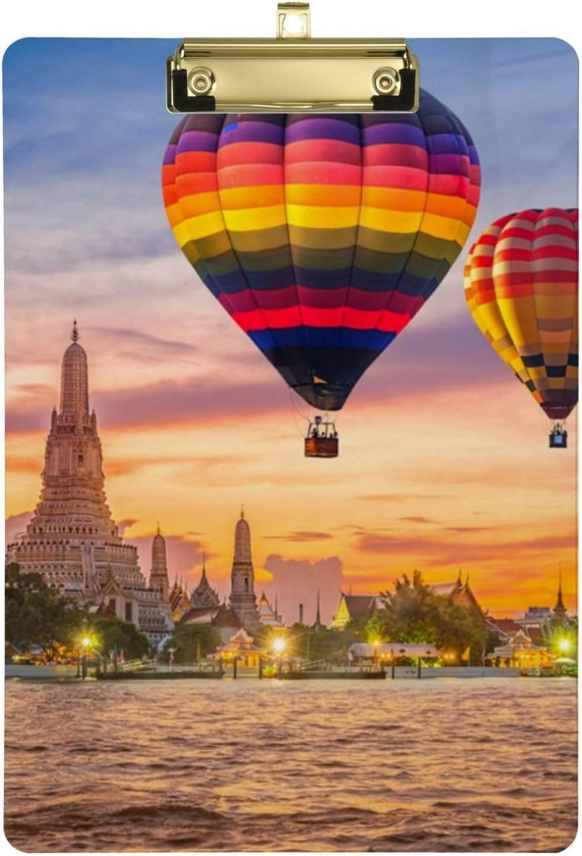 Coolnut Hot Air Balloons Clipboard, Acrylic Standard A4 Letter Size ...