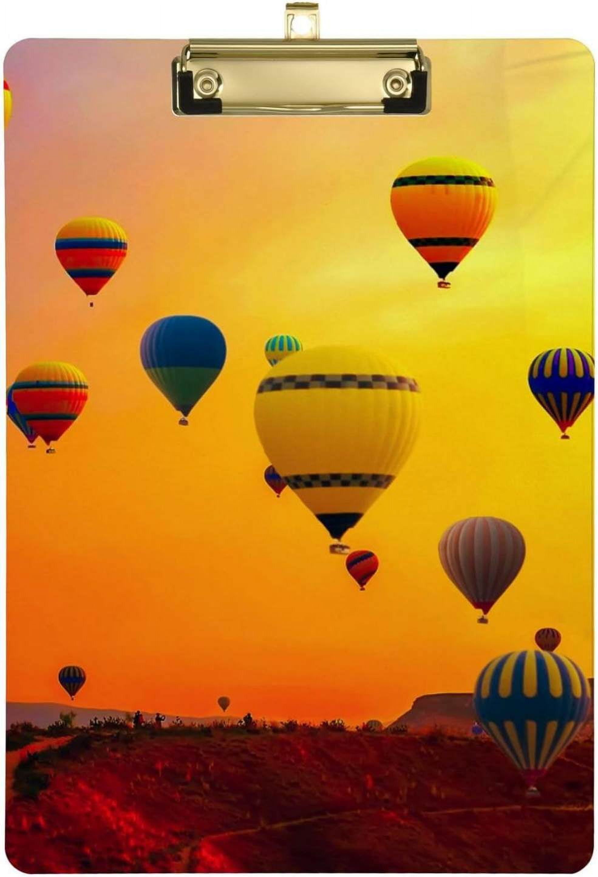 Coolnut Hot Air Balloons Clipboard, Acrylic Standard A4 Letter Size ...
