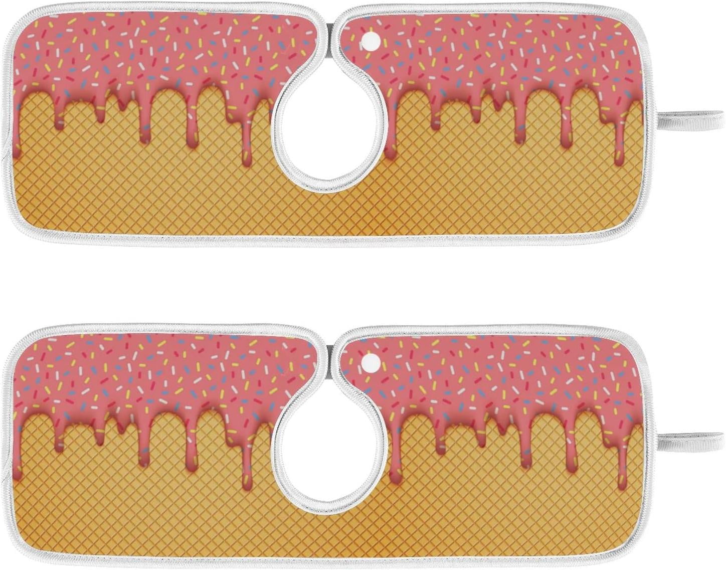 Coolnut Ice Cream Cone Pink Sink Splash Guard for Faucet 2 Packs Faucet ...