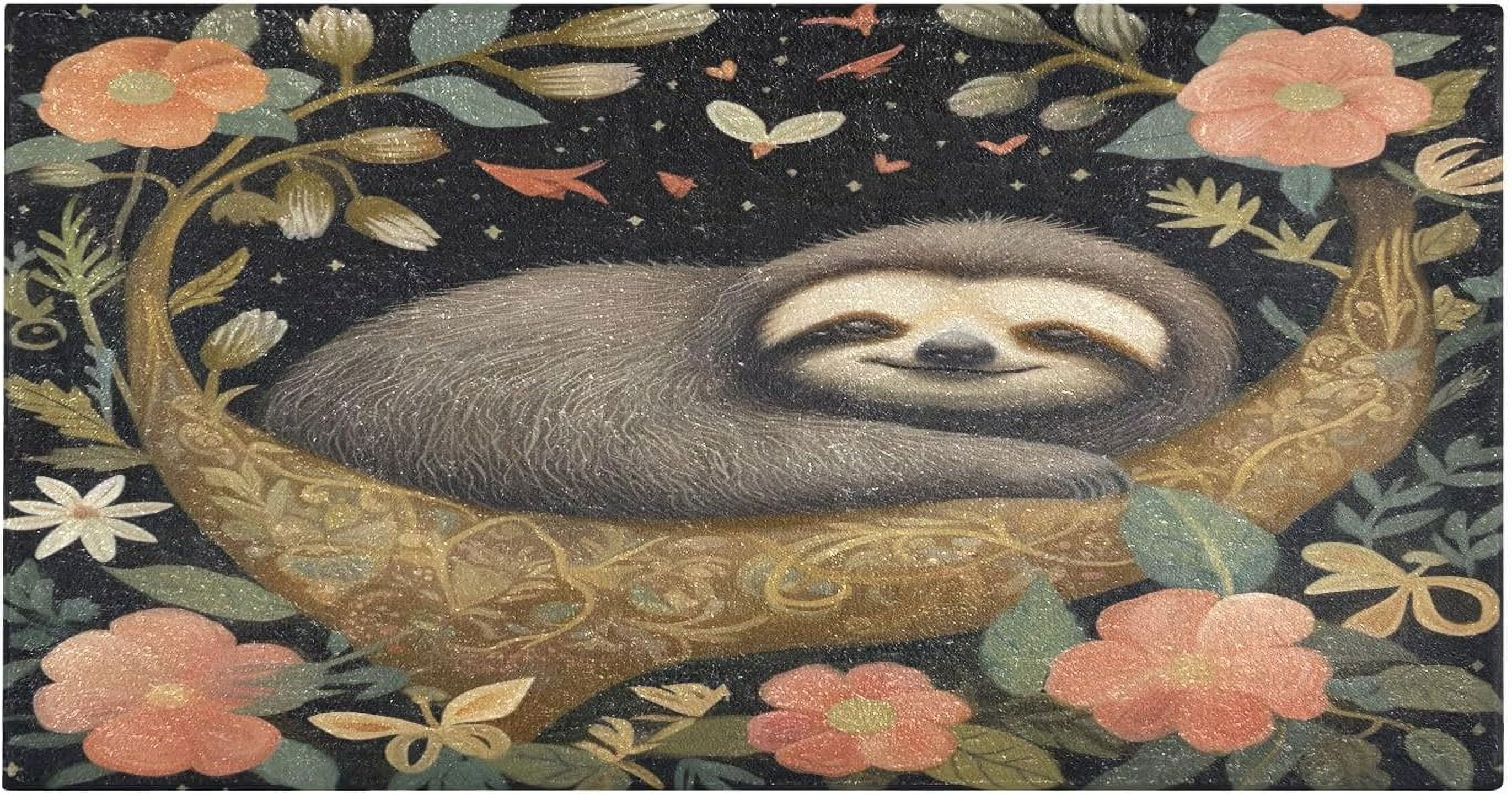 Coolnut Ice Fire Baseball Kitchen Mat Soft and Absorbent Bath Mats for ...