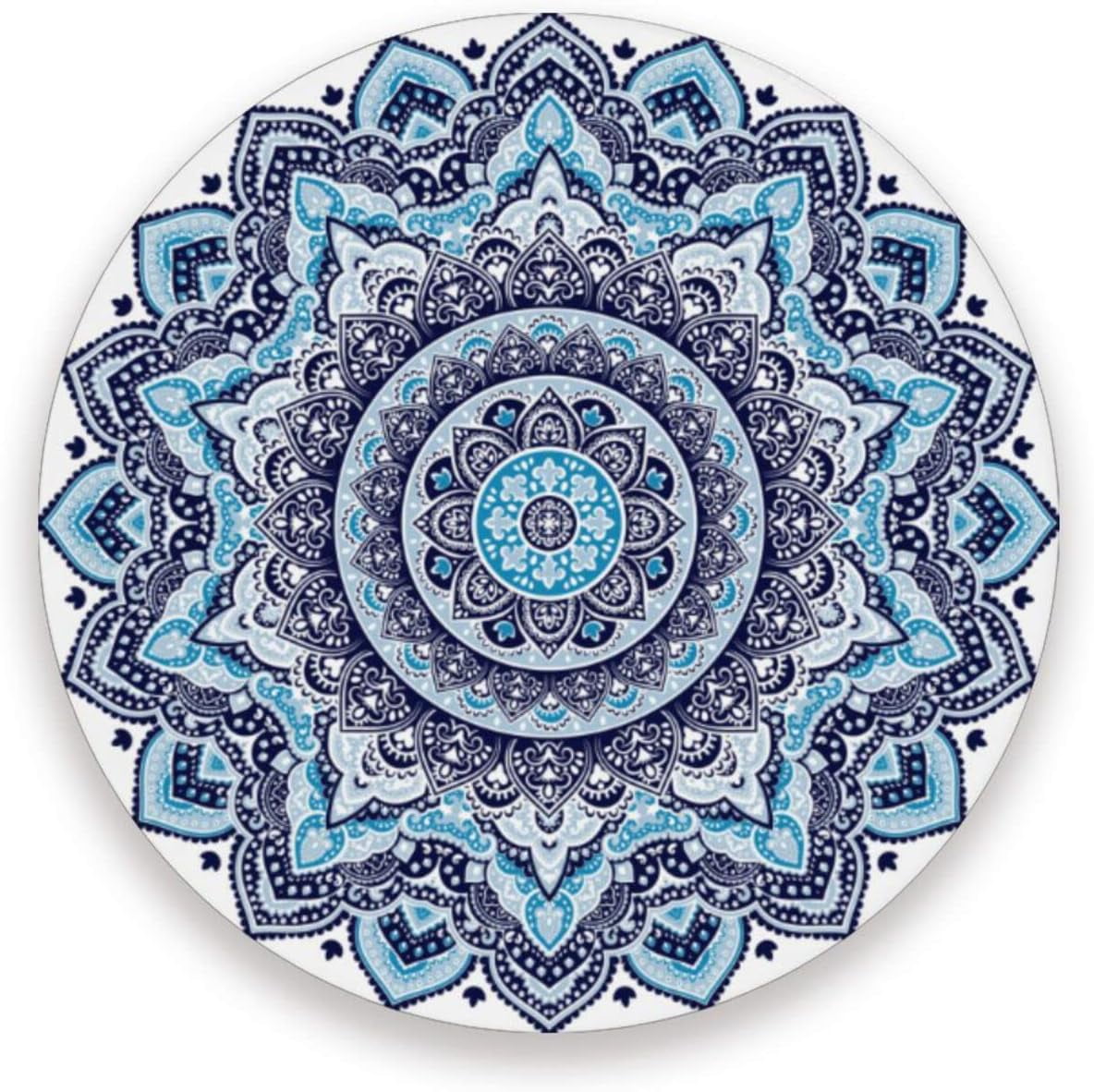 Coolnut Indian Mandala Coasters for Drinks Set of 4, Absorbent Ceramic ...