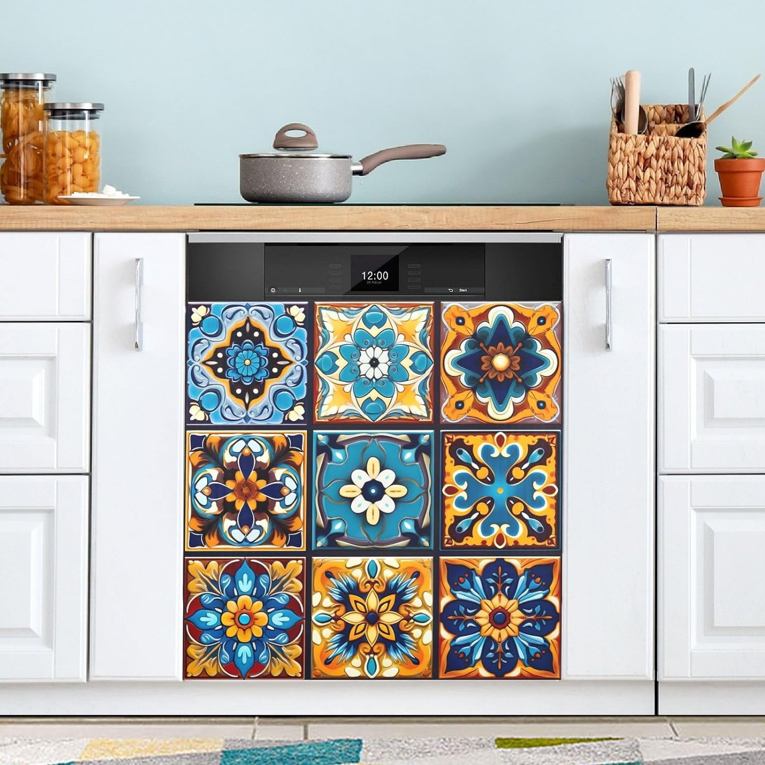 Coolnut Indian Pattern Dishwasher Magnet Cover, Kitchen Dish Washer ...