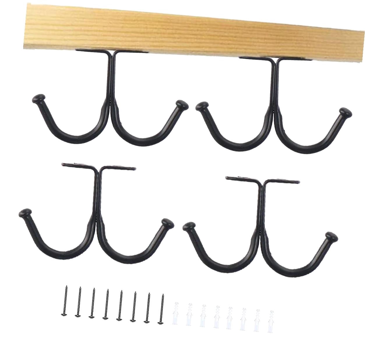 Coolnut Iron Ceiling Hanging Hook,4-Pack Metal Robe Holders,Storage ...
