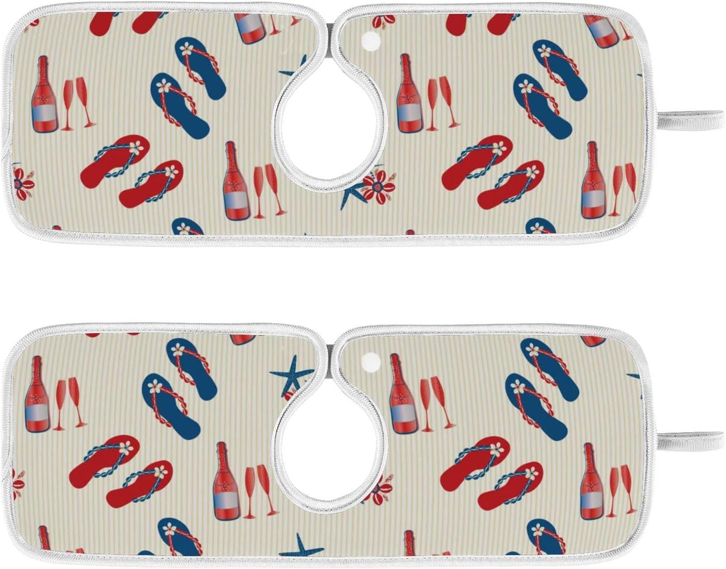 Coolnut Japanese Flip Flops Sink Splash Guard for Faucet 2 Packs Faucet ...