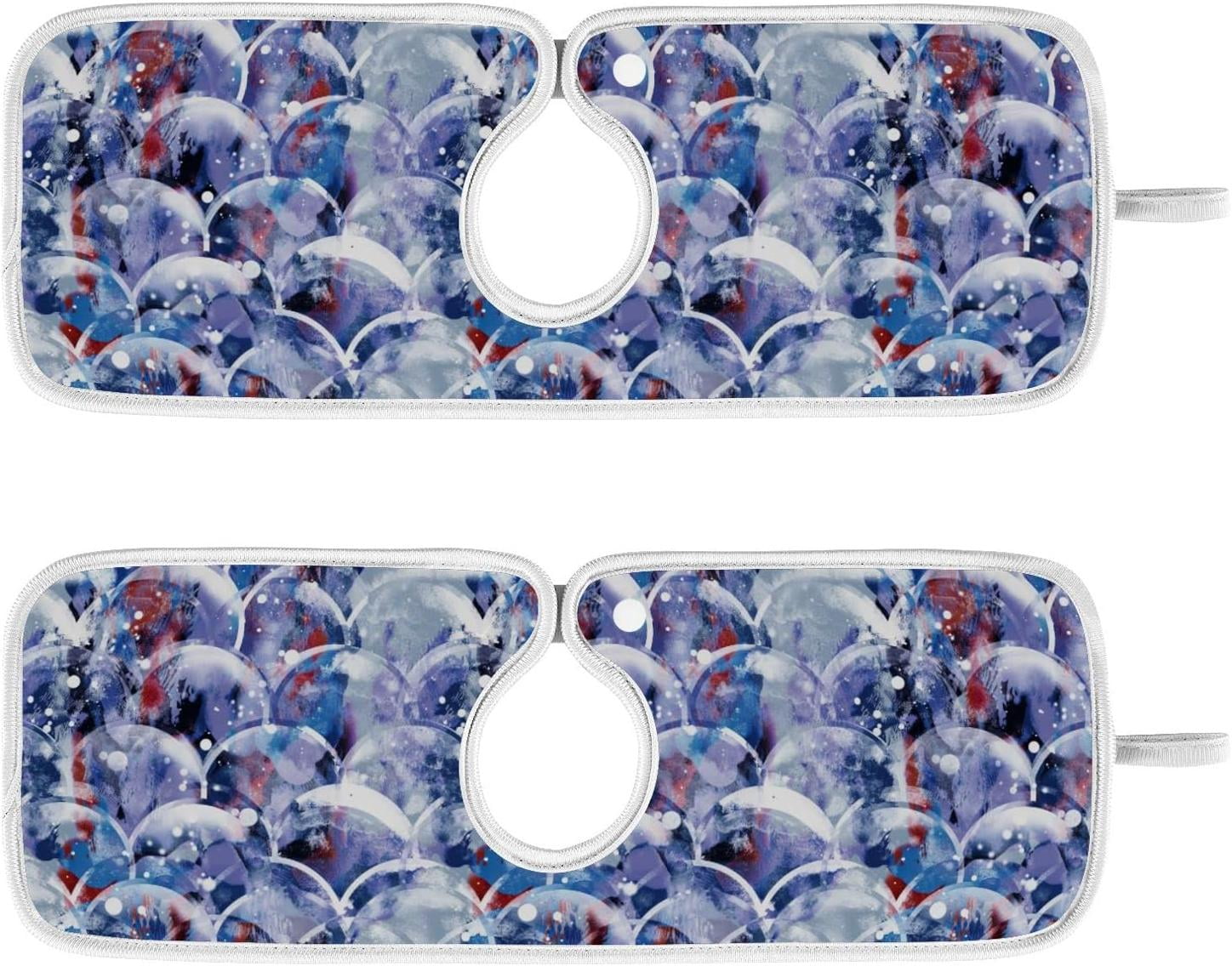 Coolnut Japanese Waves Fish Scales Sink Splash Guard for Faucet 2 Packs ...