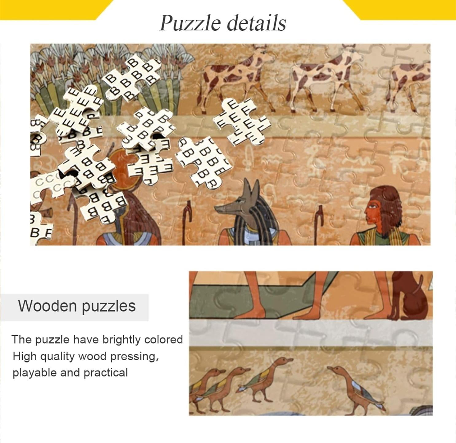 Coolnut Jigsaw Puzzle, Egyptian Murals 1000 Pieces Large Puzzle Game ...