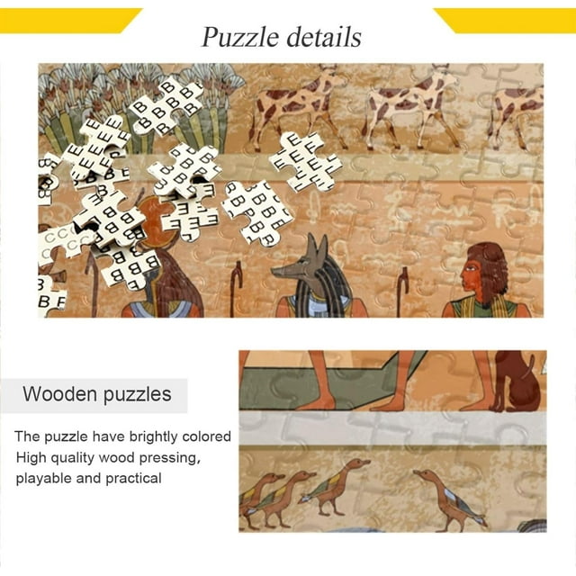 Coolnut Jigsaw Puzzle, Egyptian Murals 1000 Pieces Large Puzzle Game ...