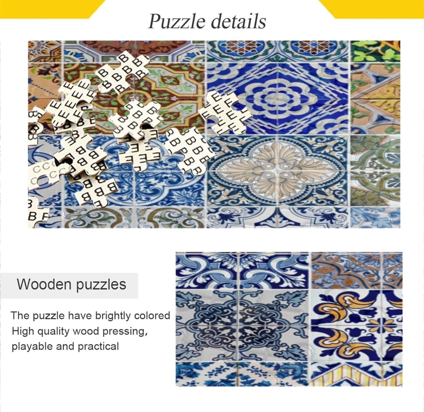 Coolnut Jigsaw Puzzle, Portuguese Tile Pattern 1000 Pieces Large Puzzle ...