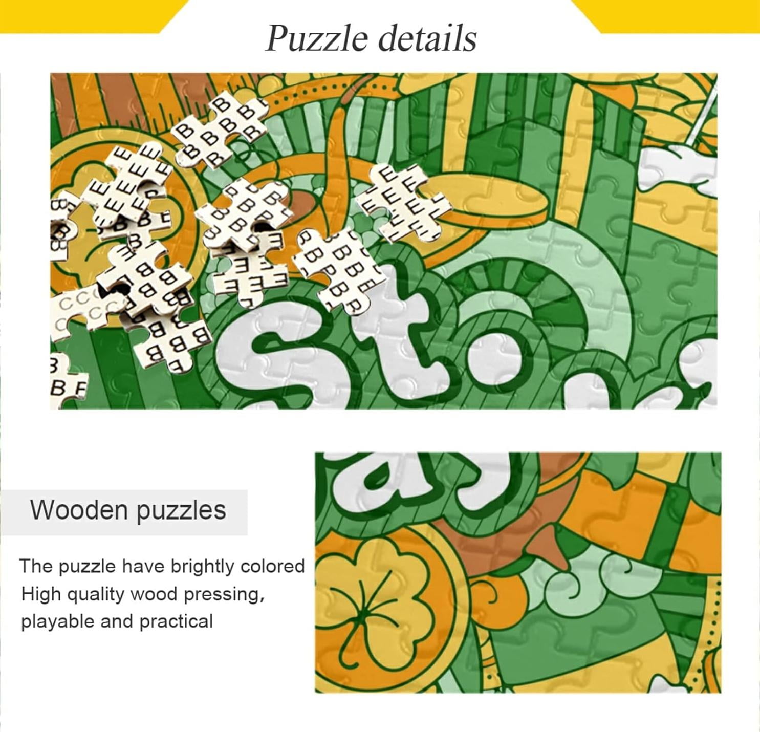 Coolnut Jigsaw Puzzle, St. Patrick's Day Shamrock 1000 Pieces Large ...