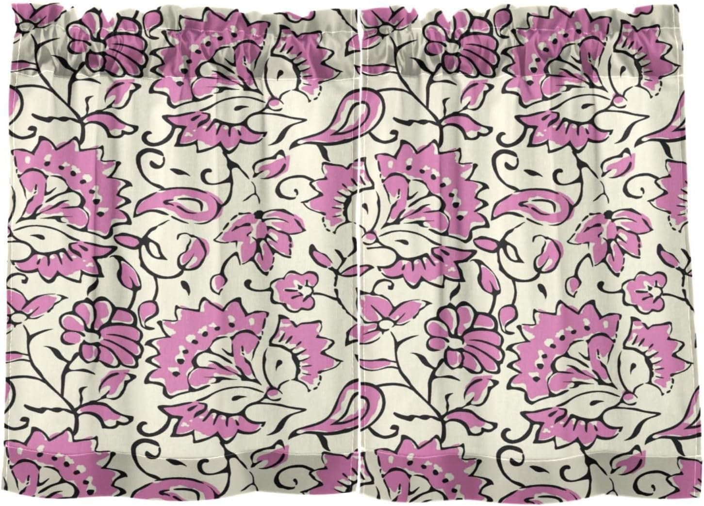 Coolnut Kalamkari Block Print Kitchen Curtains, Window Treatments ...