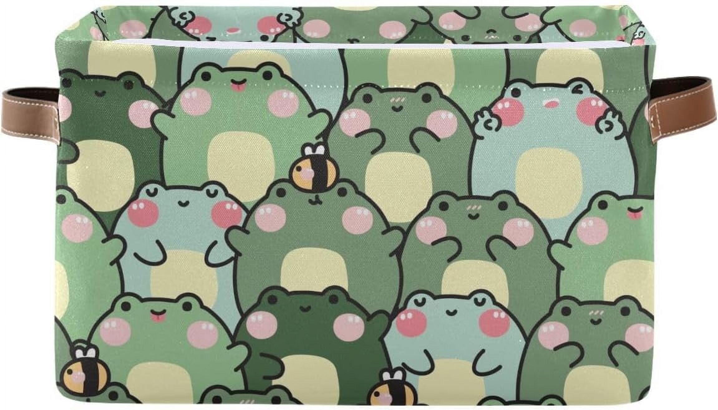Coolnut Kawaii Frogs Storage Basket Collapsible Toy Storage Bins ...
