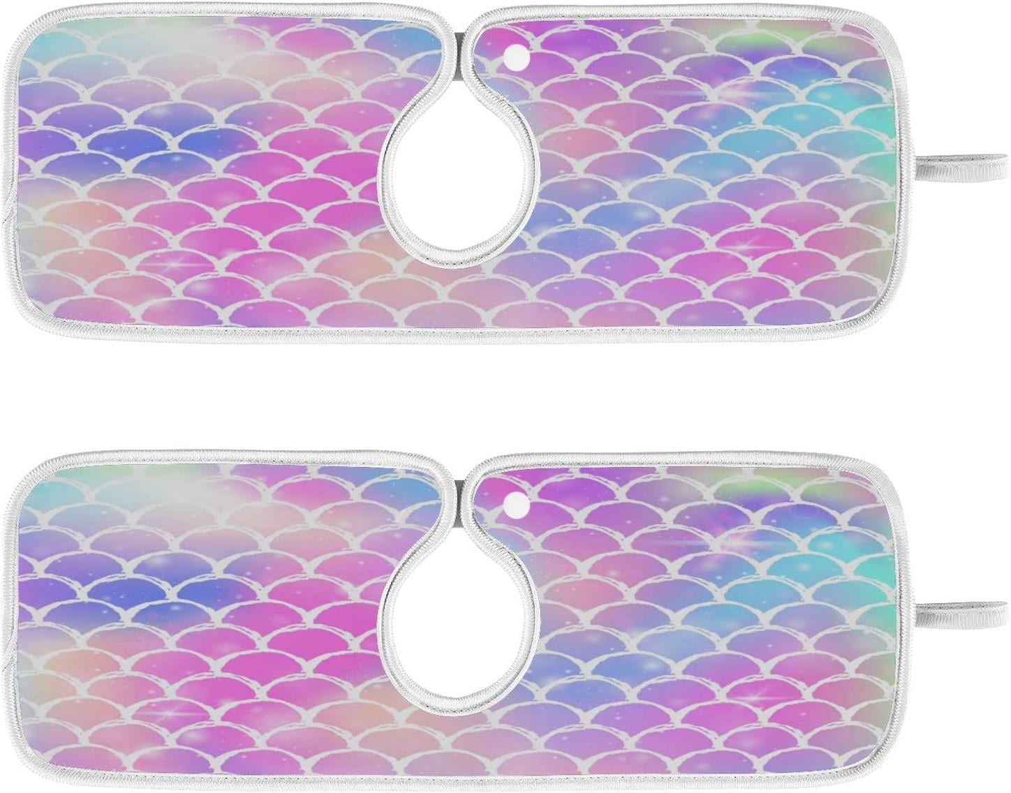 Coolnut Kawaii Mermaid Sink Splash Guard for Faucet 2 Packs Faucet ...