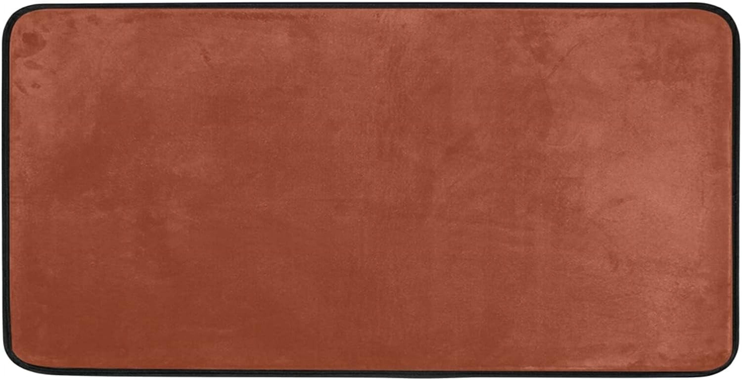 Coolnut Kitchen Floor Mat Plain Clear Rust Solid Color Indoor Doormat ...