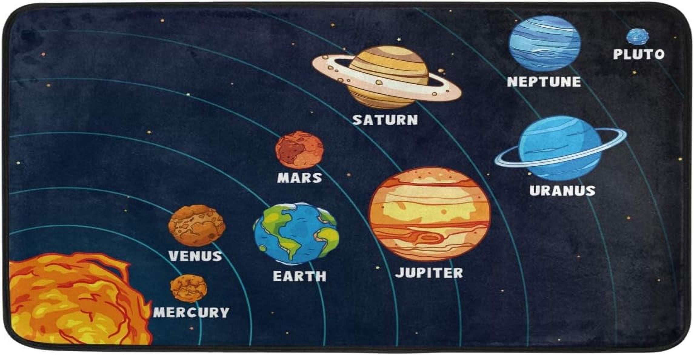 Coolnut Kitchen Mat Solar System Space Planets Kitchen Rug Mat Anti ...