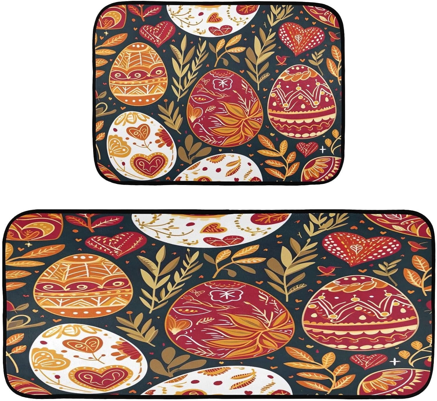 Coolnut Kitchen Rug Set of 2, Easter Eggs Cushioned Anti-Fatigue ...
