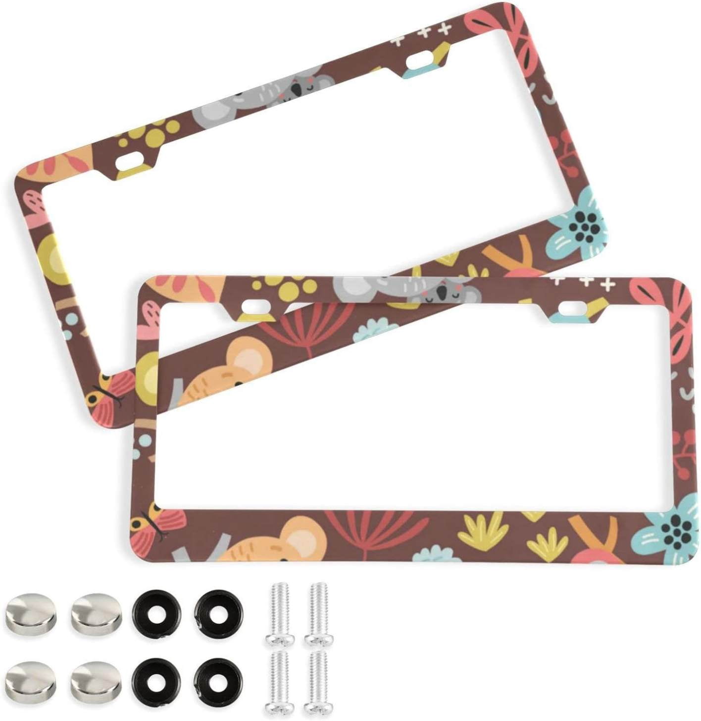 Coolnut Koala License Plate Frames 2pcs, Aluminum Universal Car License ...