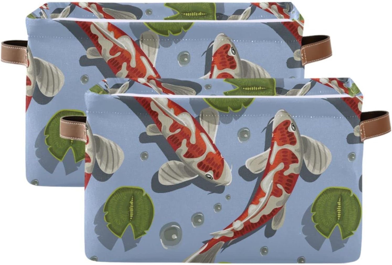 Coolnut Koi Fish Foldable Storage Basket for Shelves, Collapsible ...