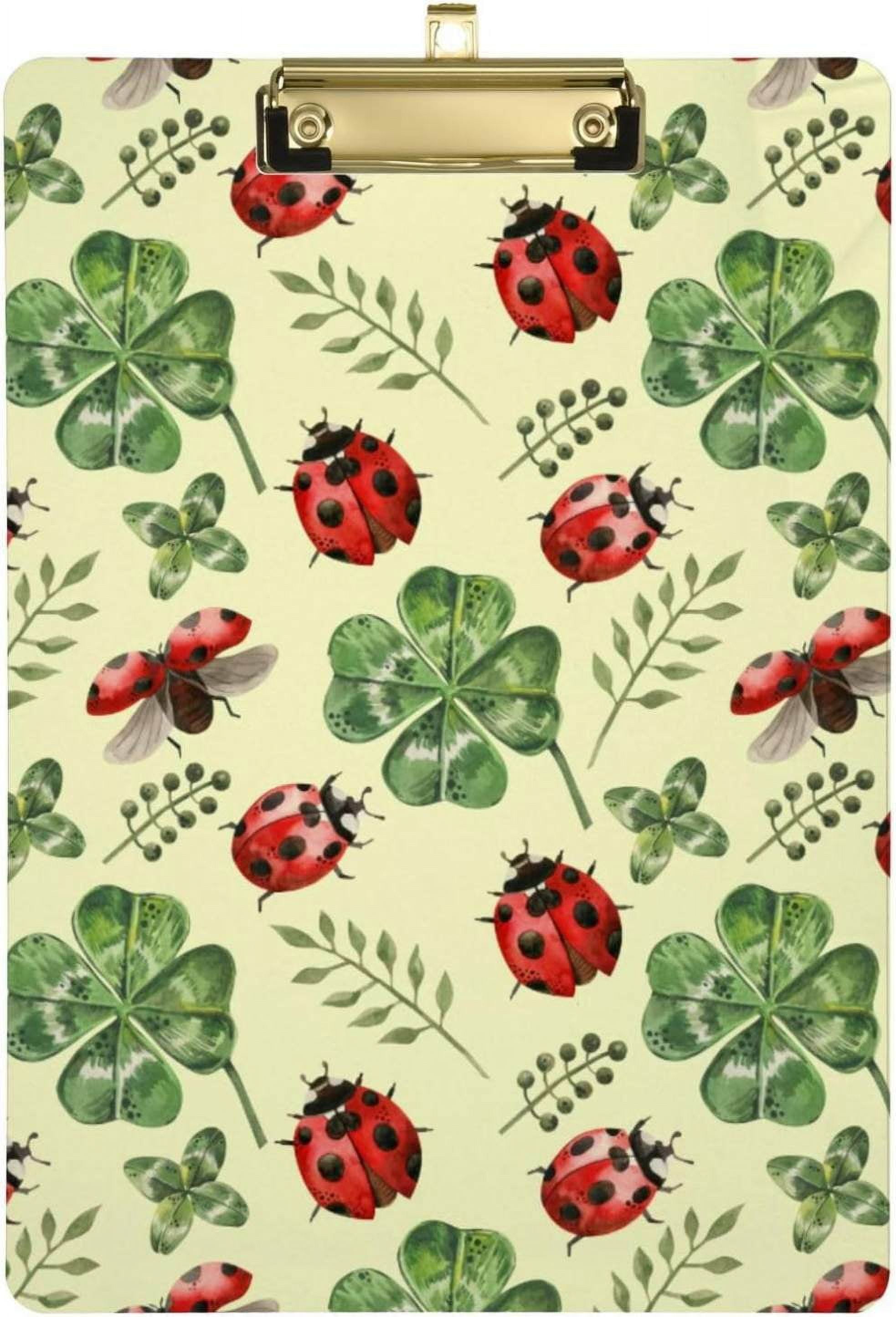 Coolnut Ladybug Clipboard, Acrylic Standard A4 Letter Size Clip Board ...