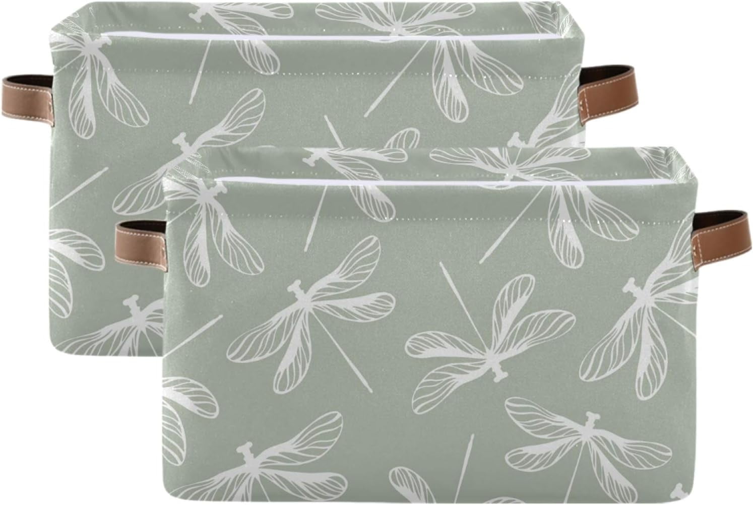 Coolnut Large Foldable Storage Bin Dragonflies Fabric Storage Baskets ...