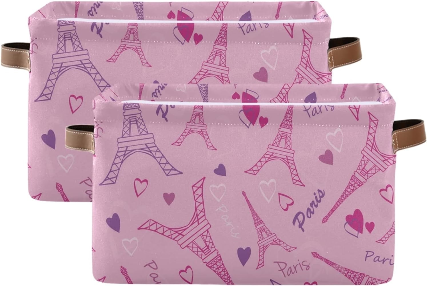 Coolnut Large Foldable Storage Bin Eiffel Tower Paris Fabric Storage ...