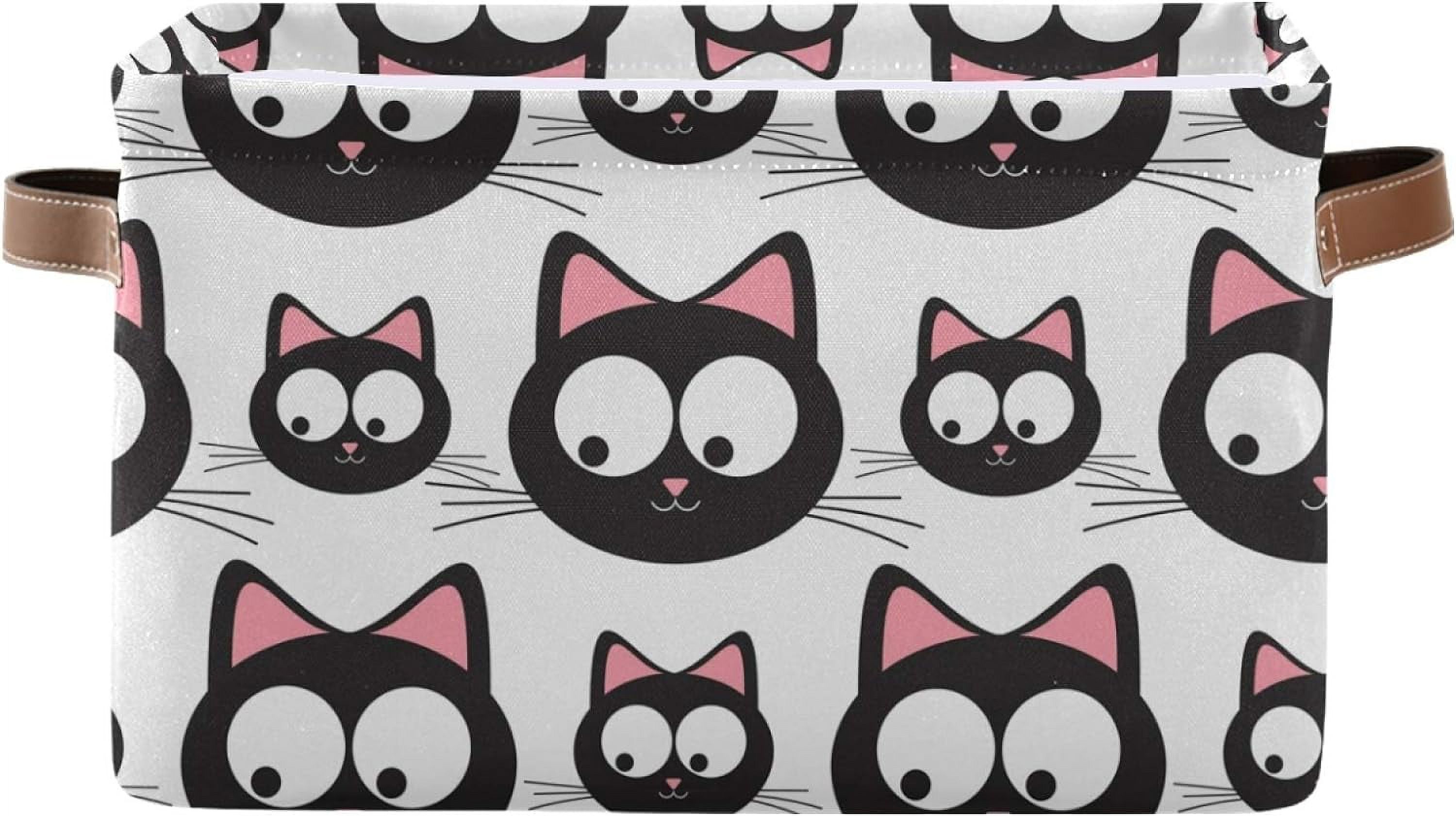 Coolnut Large Foldable Storage Bin Funny Cats Fabric Storage Baskets ...