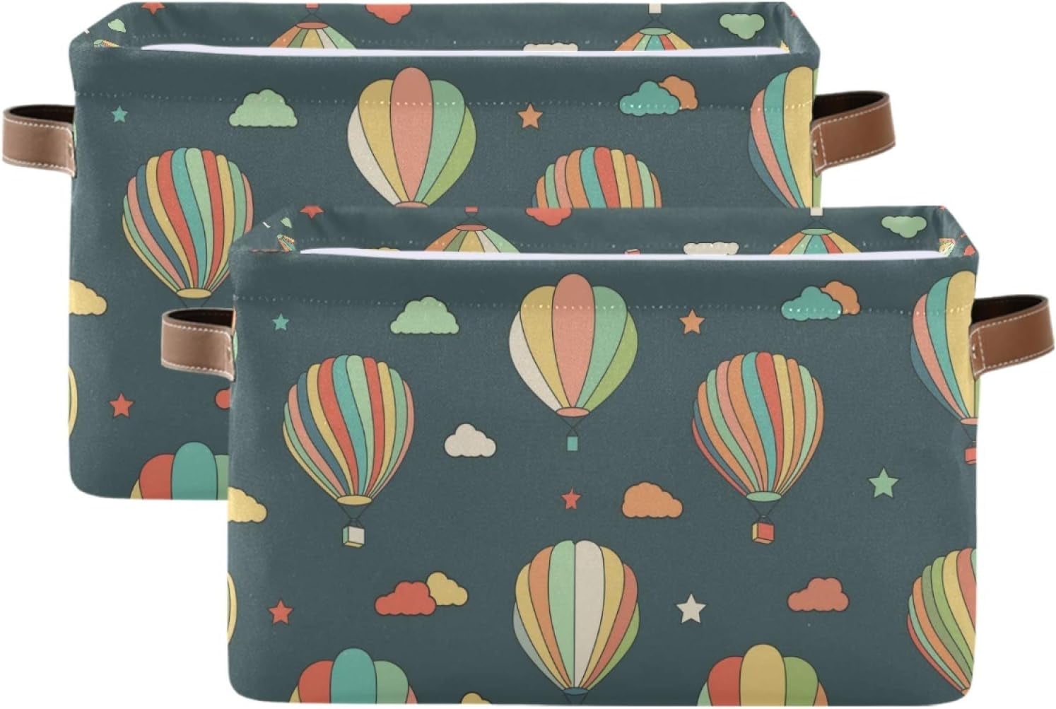 Coolnut Large Foldable Storage Bin Funny Hot Air Balloons Fabric ...
