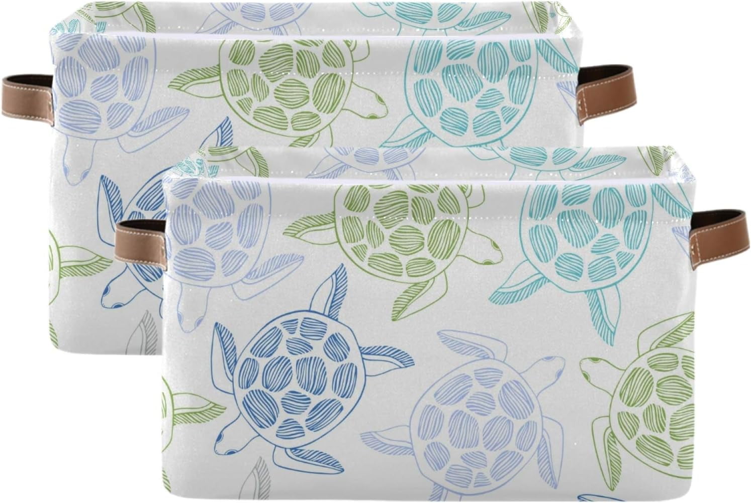 Coolnut Large Foldable Storage Bin Funny Sea Turtles Fabric Storage ...
