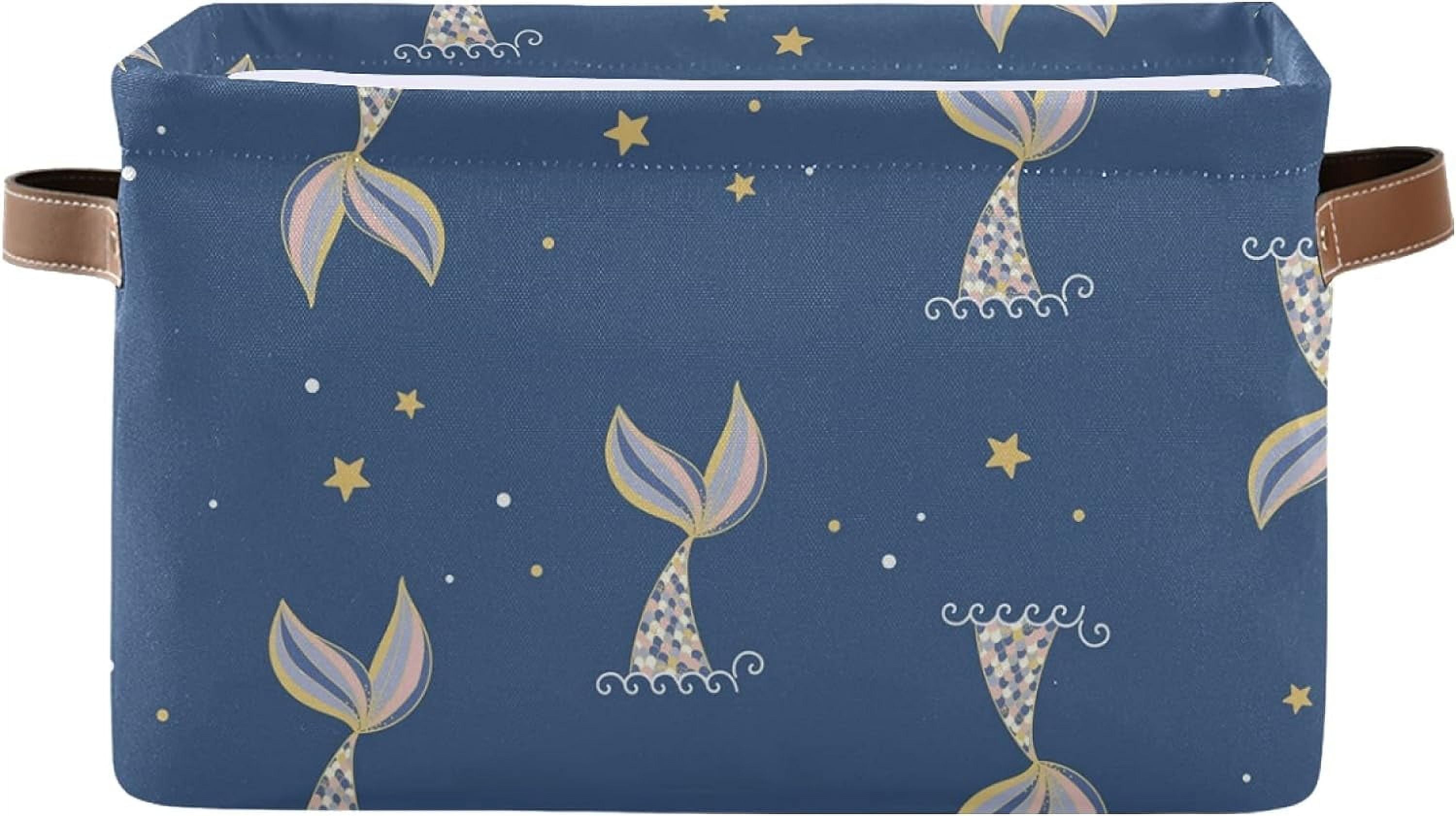 Coolnut Large Foldable Storage Bin Magic Mermaid Tails Fabric Storage ...
