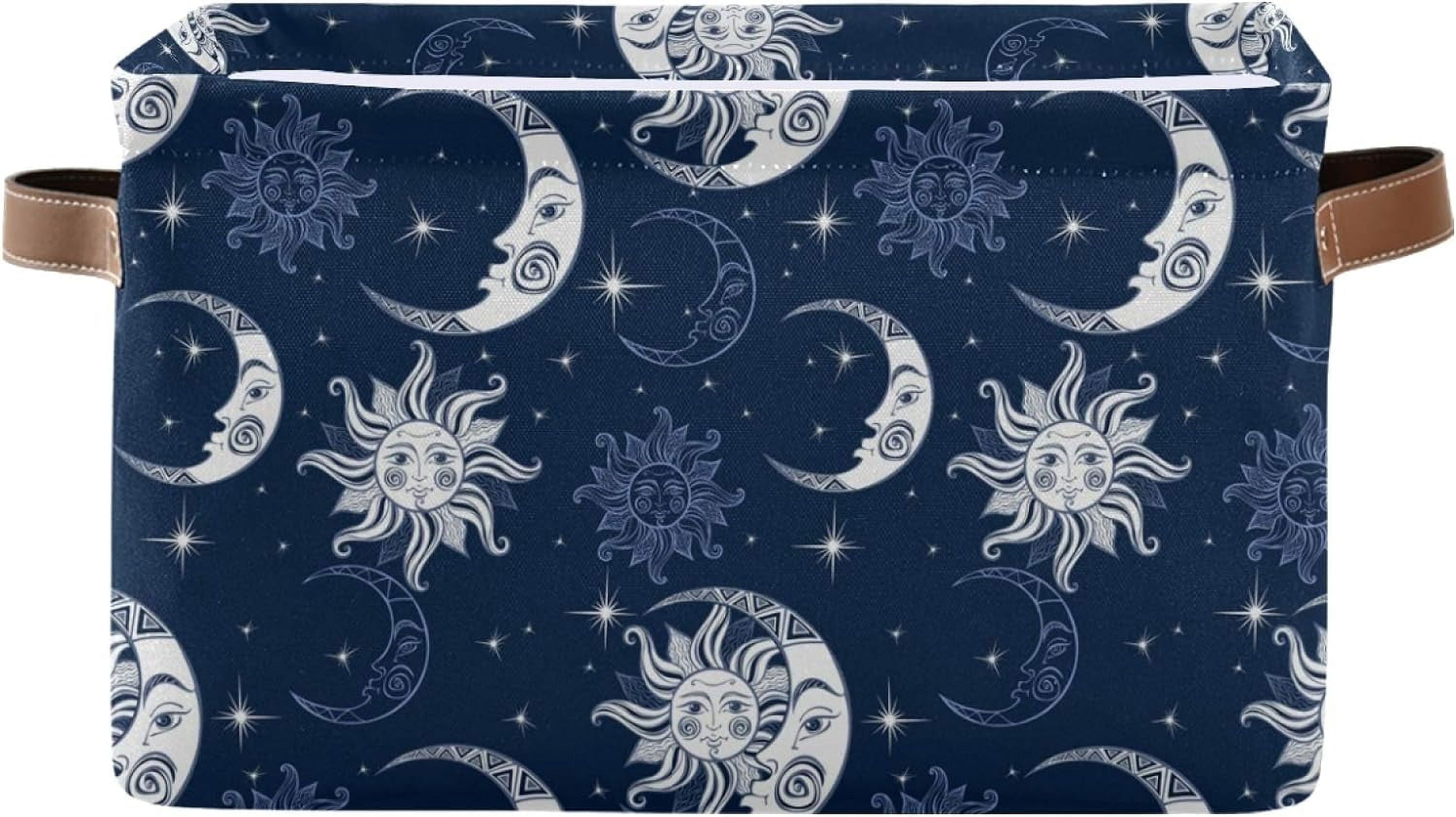 Coolnut Large Foldable Storage Bin Magical Sun Moon Stars Fabric ...