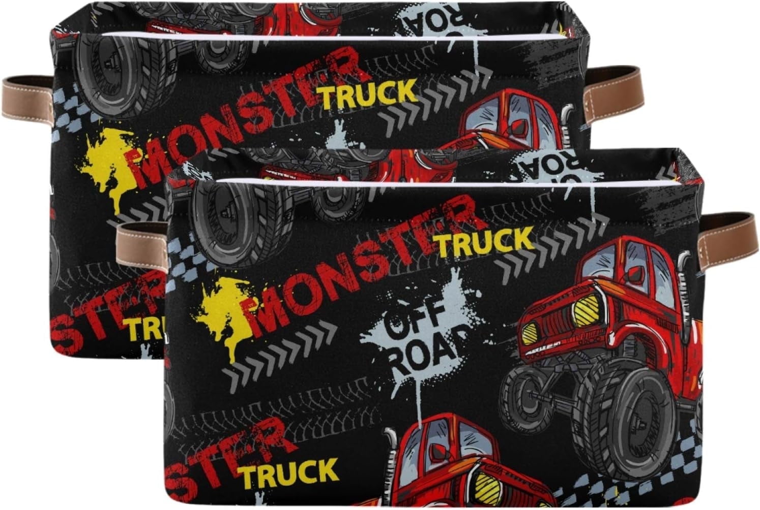 Coolnut Large Foldable Storage Bin Monster Truck Car Fabric Storage ...