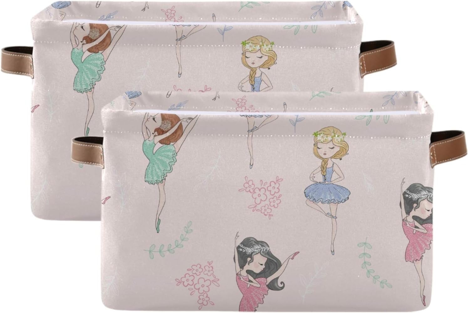 Coolnut Large Foldable Storage Bin Pretty Ballerinas Fabric Storage ...