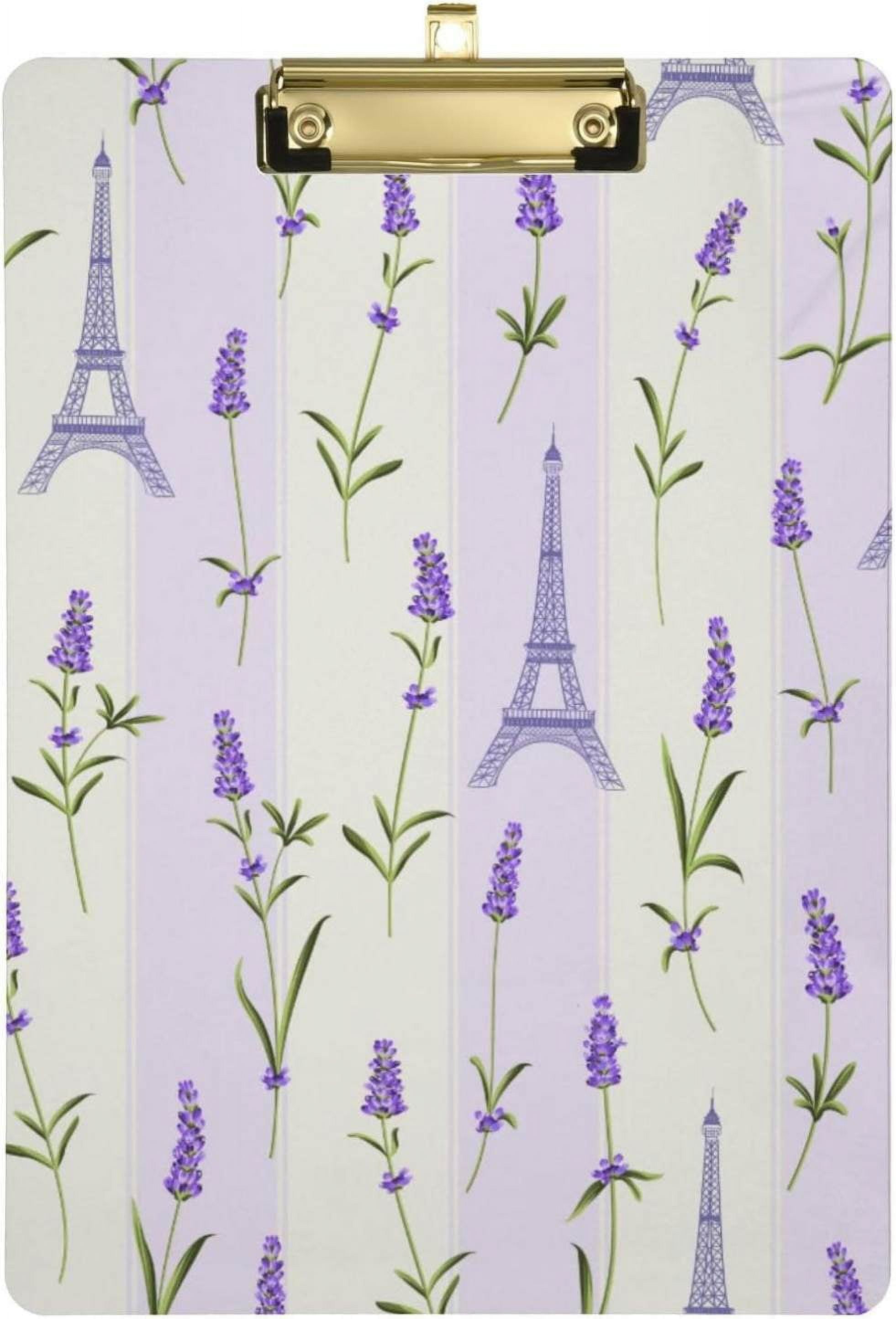 Coolnut Lavender Flower Clipboard, Acrylic Standard A4 Letter Size Clip ...
